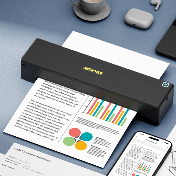 NEWYES 首個 真隨身 彩色噴墨 A4紙 無線打印機｜香港首發集購